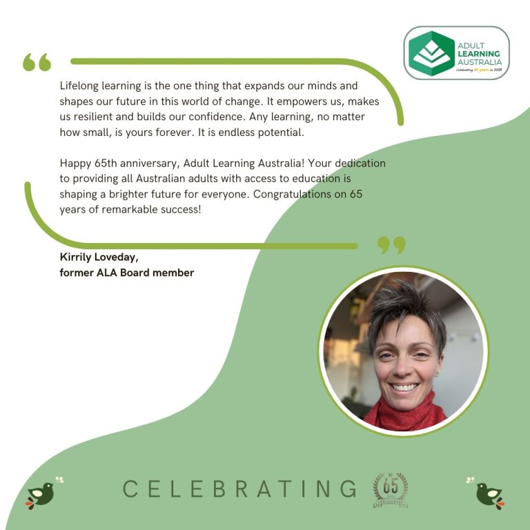 Celebrate ALA's 65th anniversary! - Adult Learning Australia